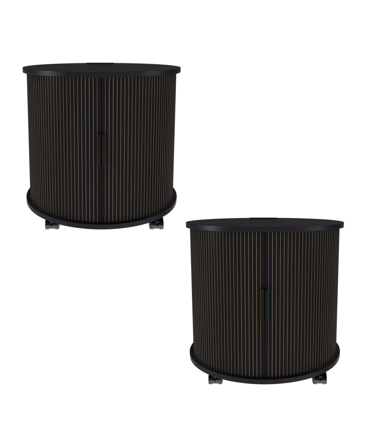 Click here for Rainsken Modern Cylinder End Table Set of 2  with... prices