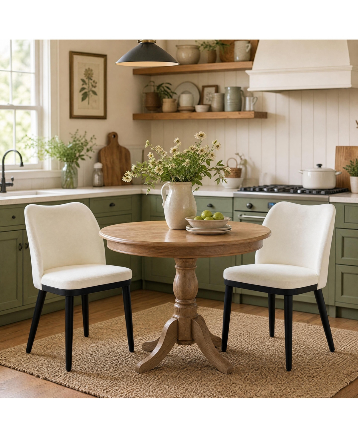 Click here for homfan Set of 2 Dining Chairs  Linen Upholstered M... prices