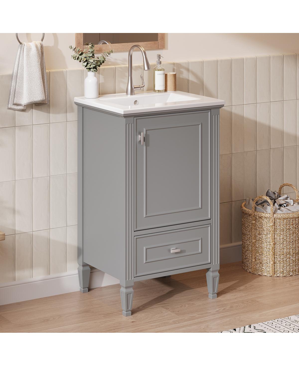 Click here for Sillysis 20 Inch Retro Bathroom Vanity with Cerami... prices