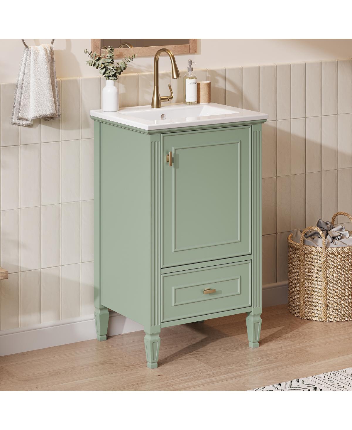 Click here for Sillysis 20 Inch Retro Bathroom Vanity with Cerami... prices