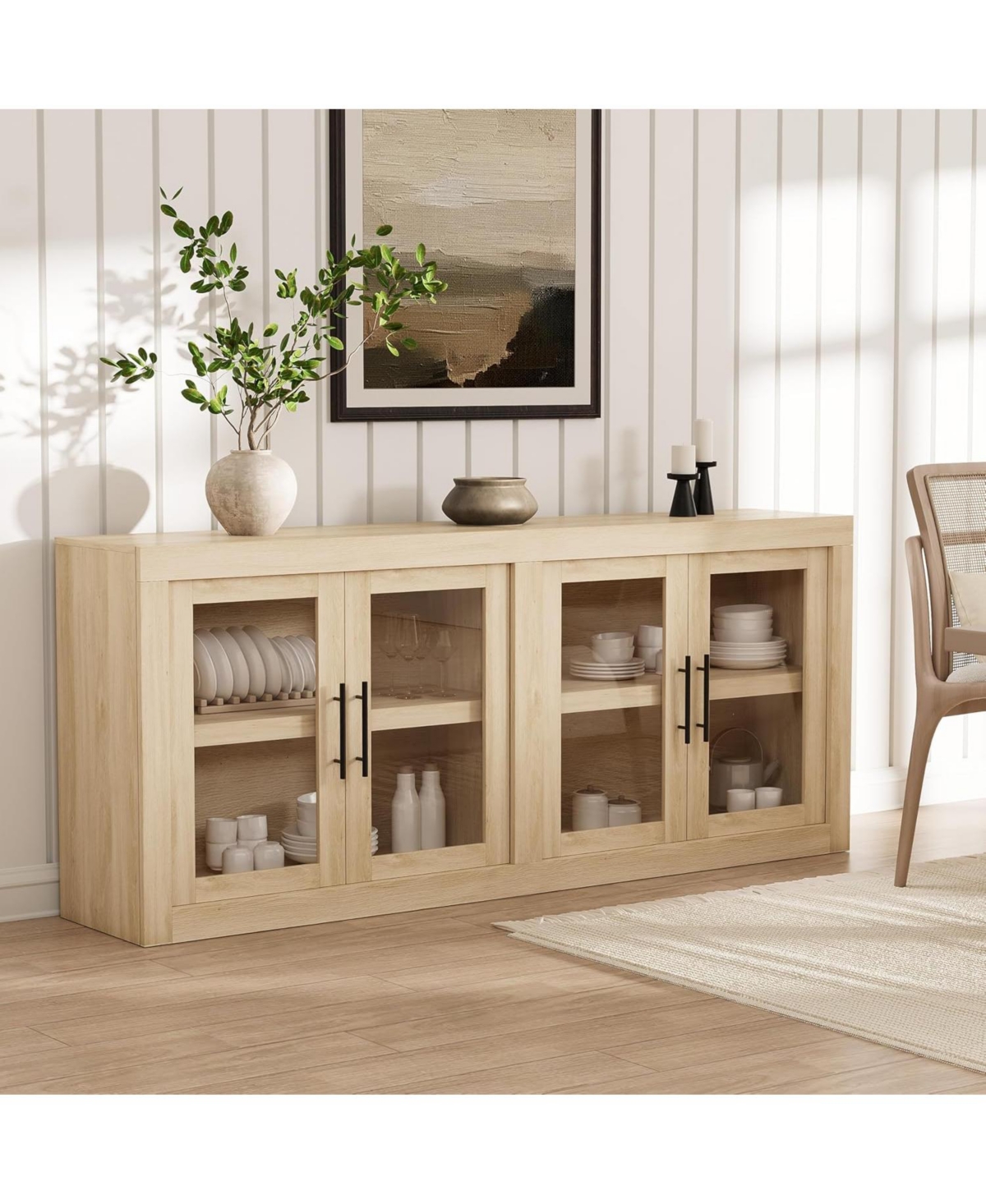 Click here for homfan Modern Sideboard Buffet Cabinet  71 Inch La... prices