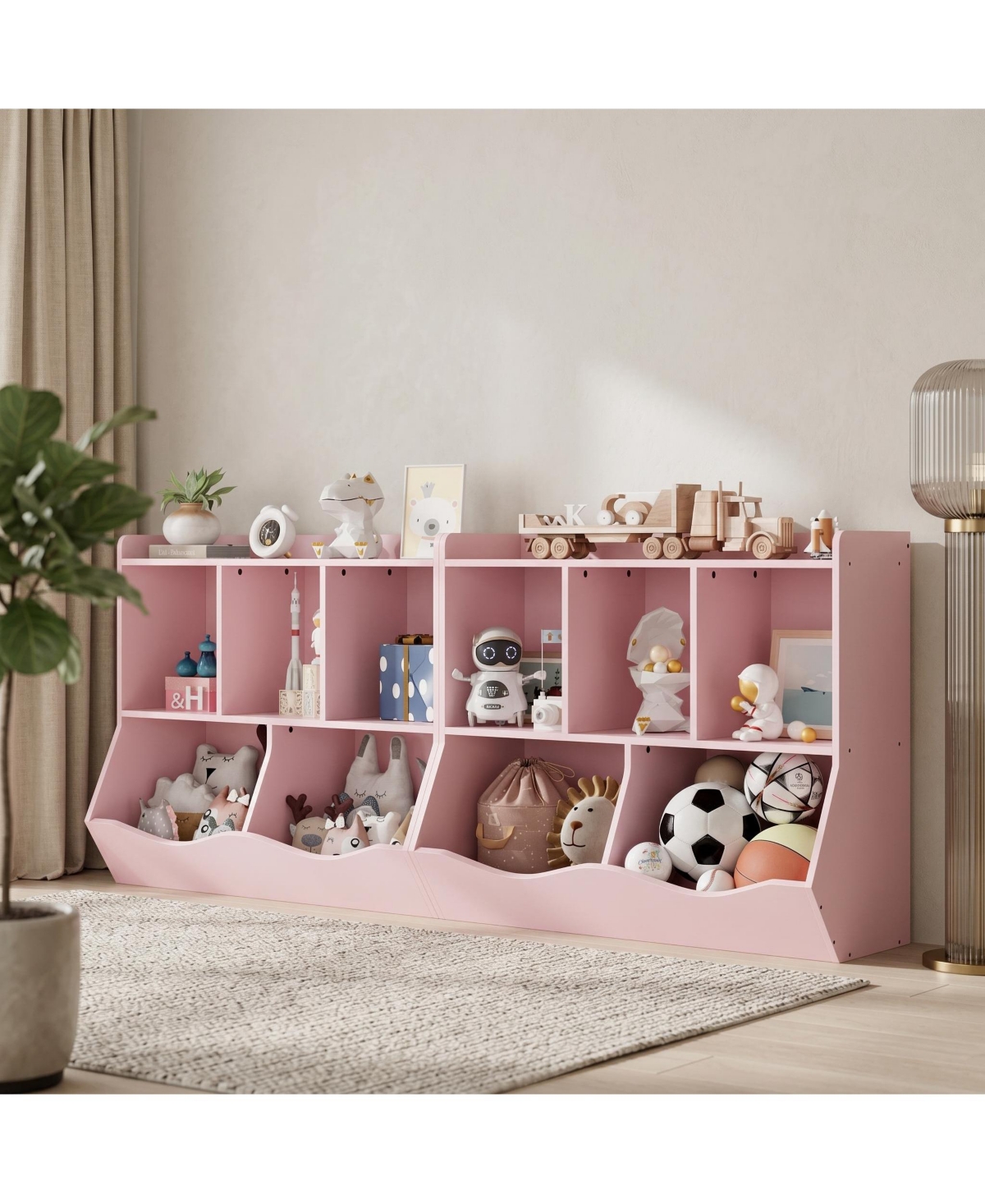 Click here for homfan 2-Pack Toy Storage Organizer Cabinet with N... prices