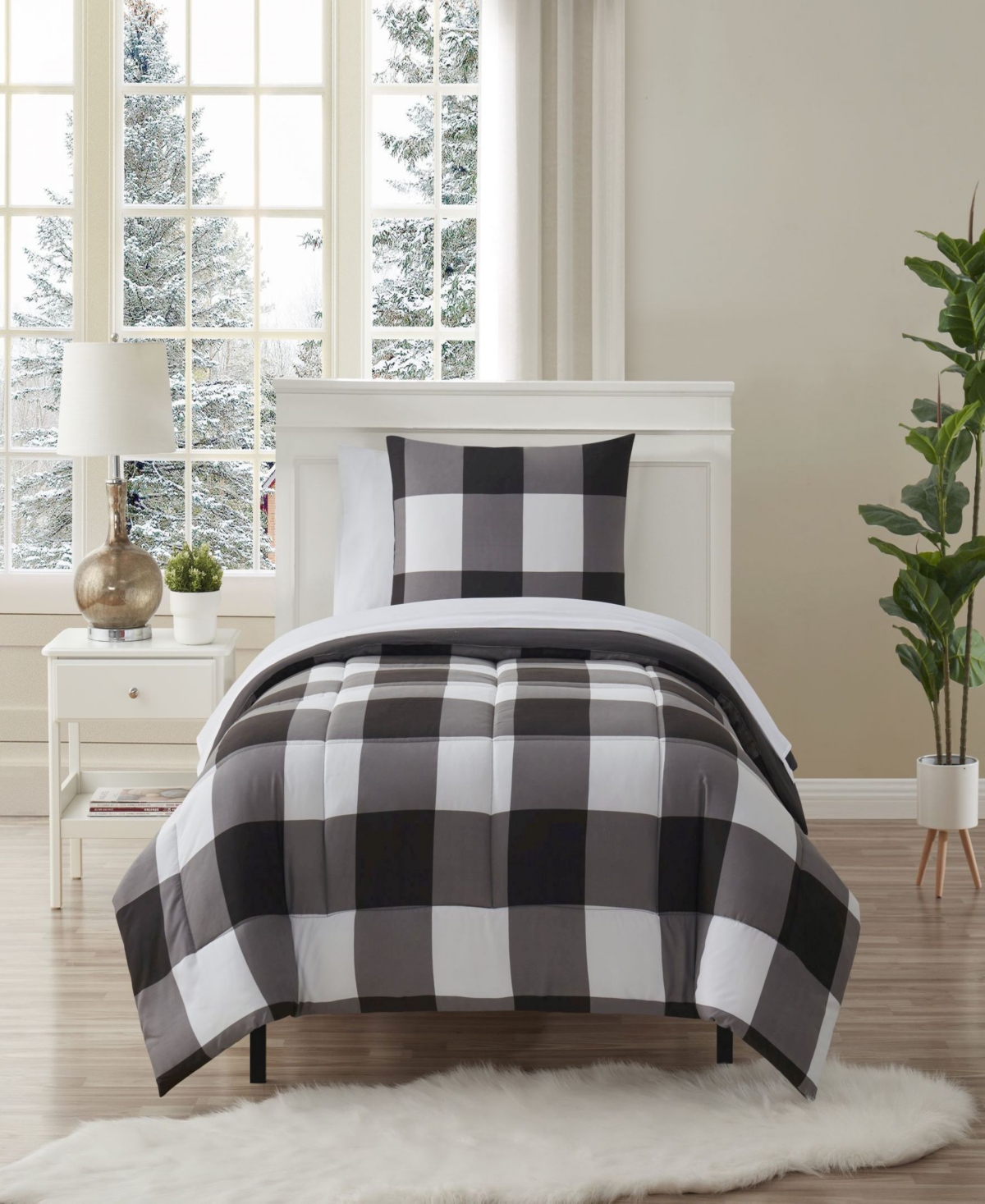 Click here for Sweet Home Collection Buffalo Plaid 5-Piece Comfor... prices