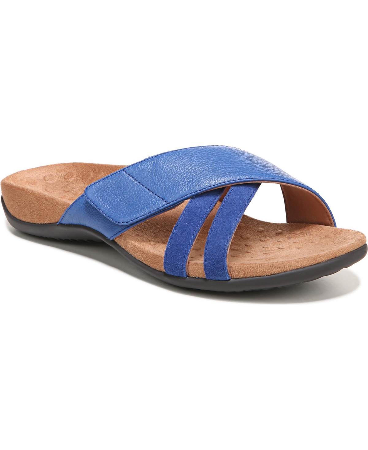 Click here for Vionic Womens Zarie Slide Sandals - Classic blue l... prices