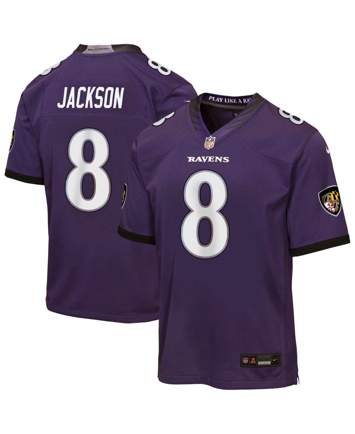 Click here for Nike Big Boys and Girls Lamar Jackson Purple Balti... prices