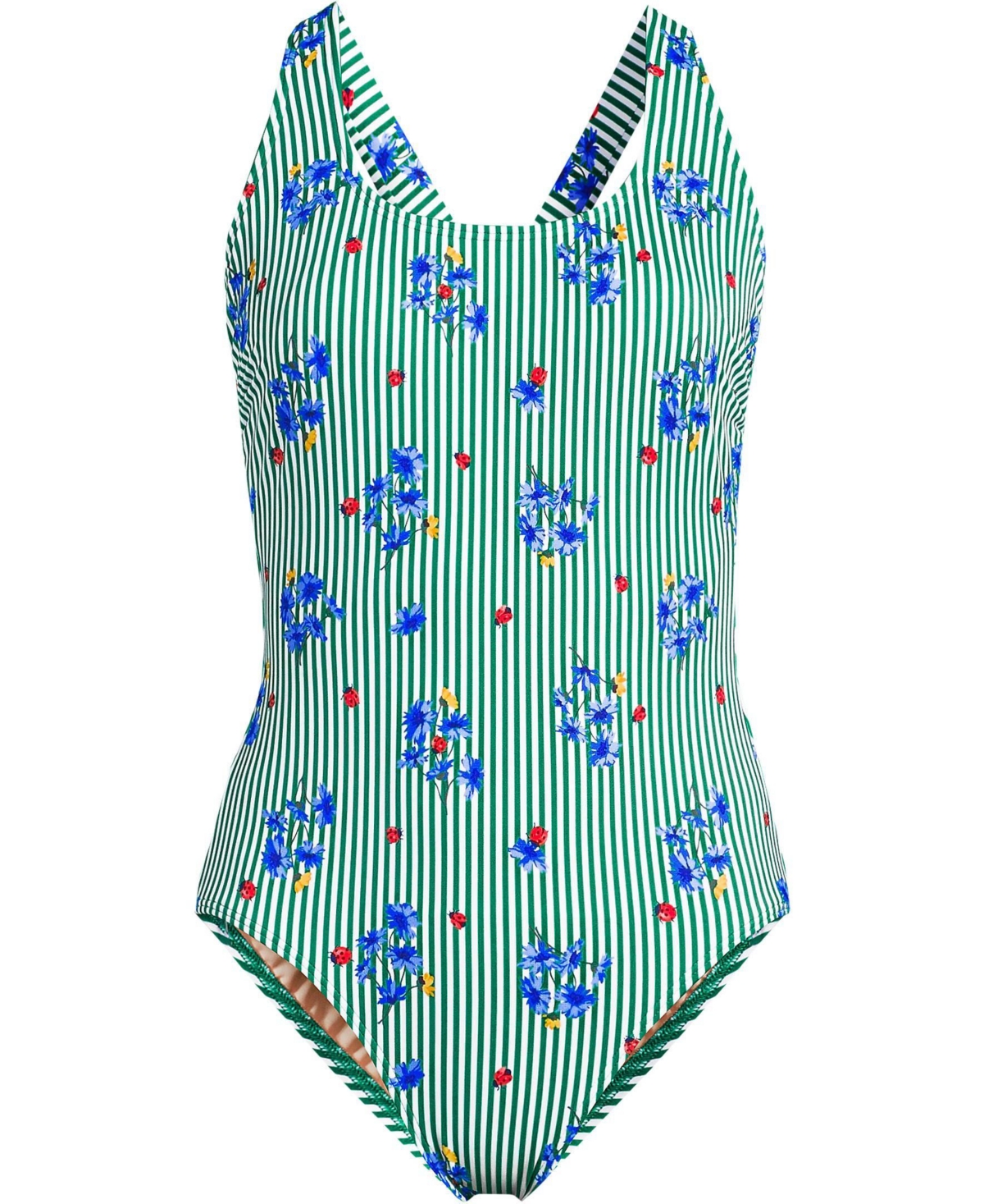 Click here for Lands End Womens Tugless X-Back One Piece Swimsuit... prices