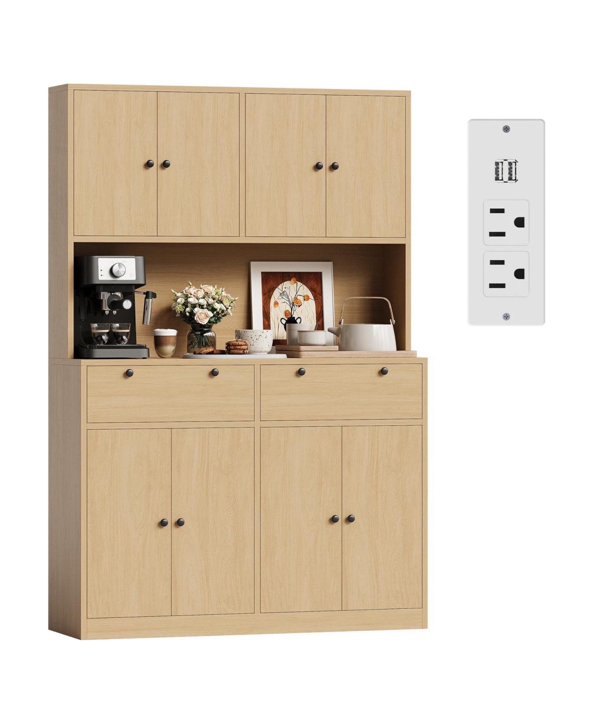 Click here for homfan 71-Inch Tall Kitchen Pantry with Charging S... prices