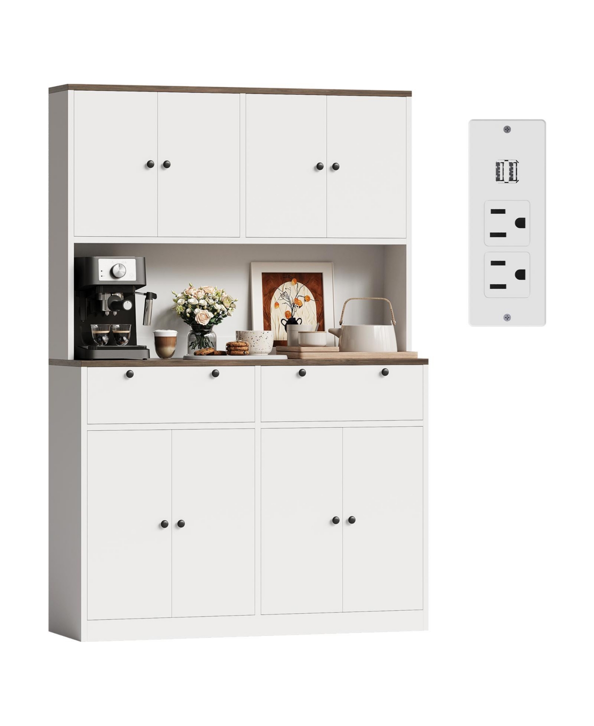 Click here for homfan 71-Inch Tall Kitchen Pantry with Charging S... prices