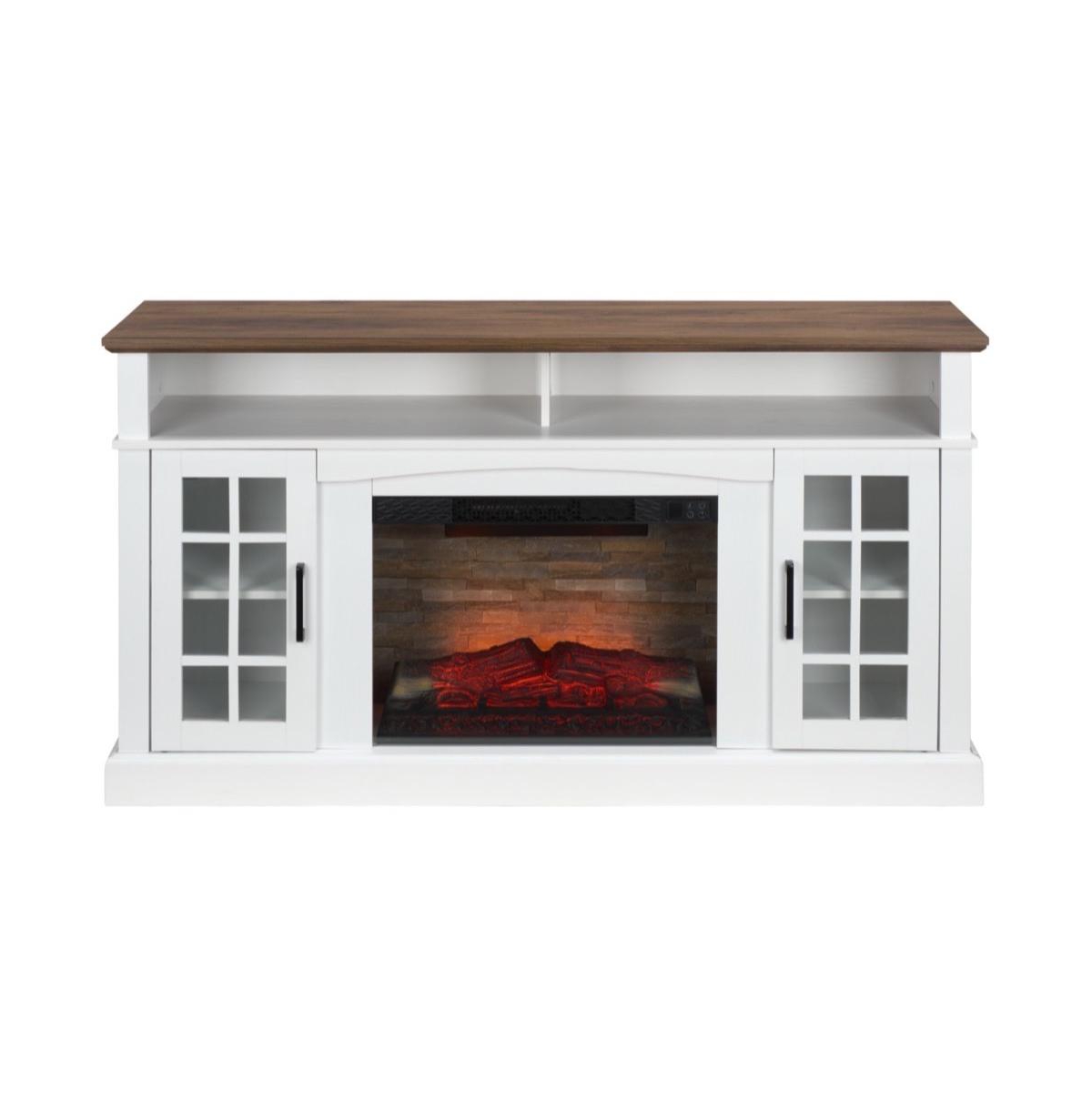 Click here for Augusta Home Rylee 2 Door Wood Fireplace - White/d... prices