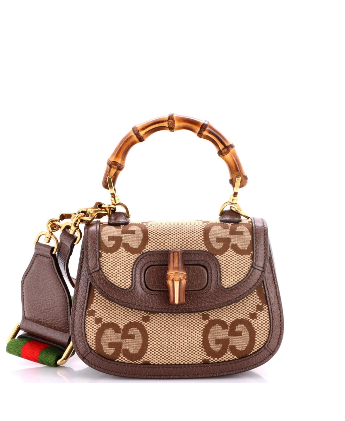 Click here for Pre-Owned Gucci Mini Bamboo 1947 Top Handle Bag Ju... prices