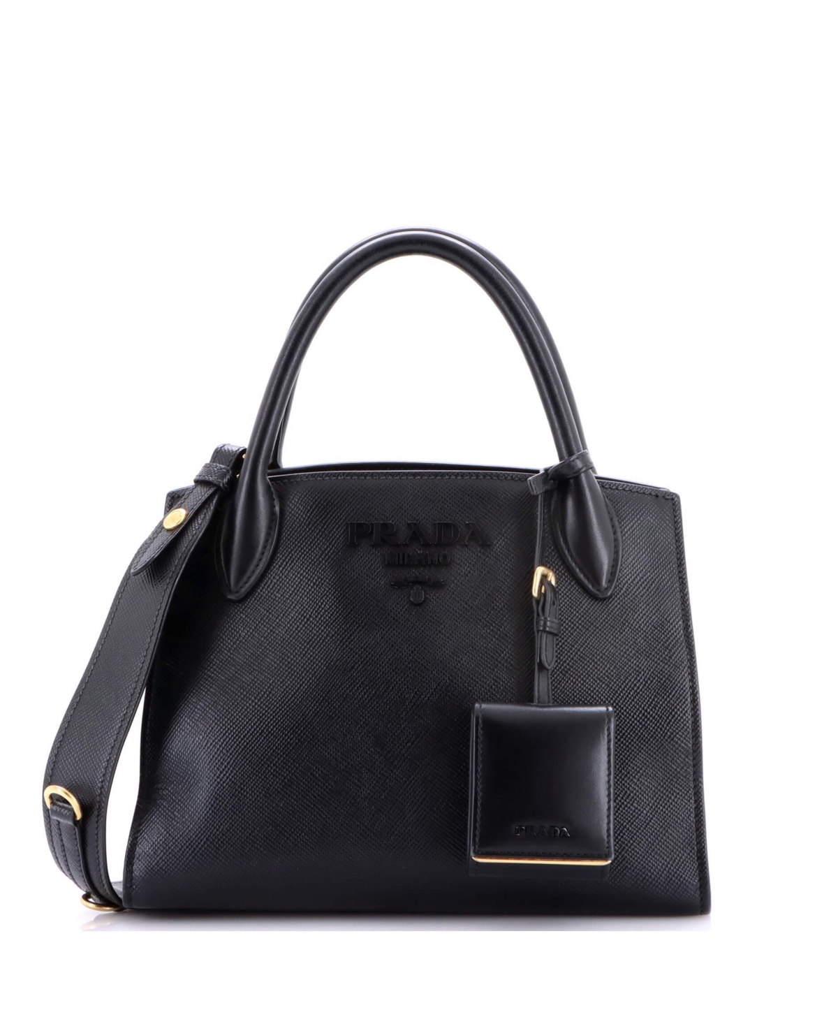 Click here for Pre-Owned Prada Small Monochrome Tote Saffiano wit... prices