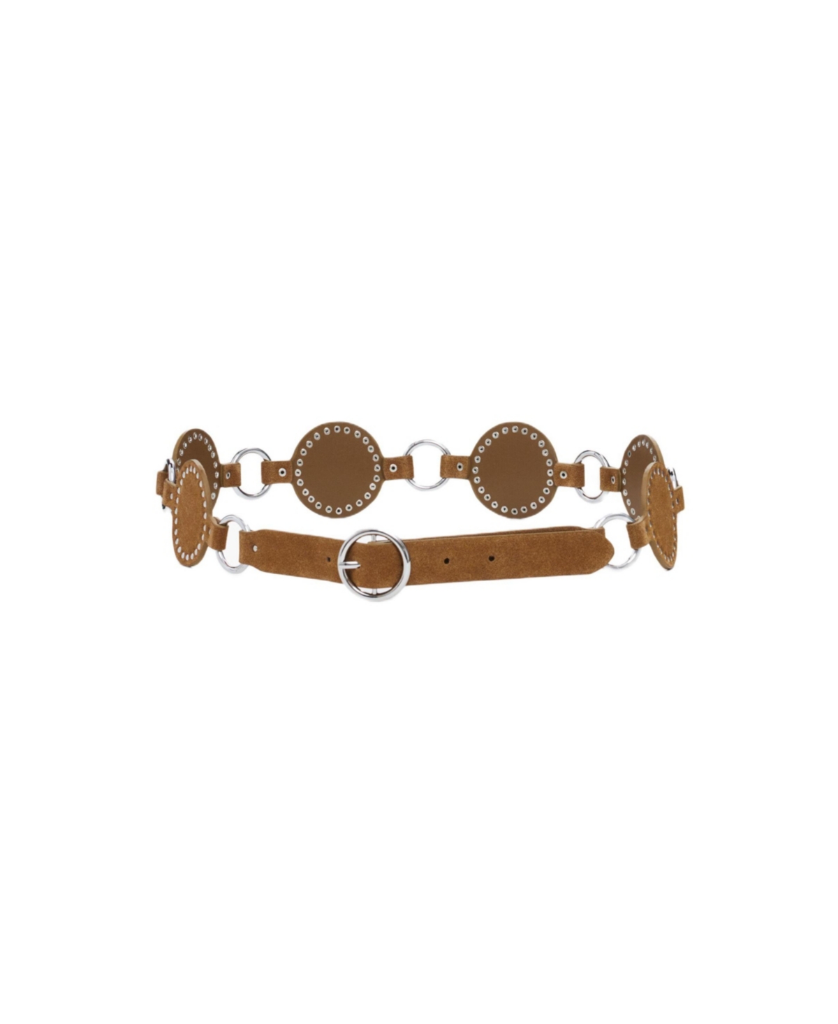 Click here for Desigual Womens Articulated leather belt - Camel prices