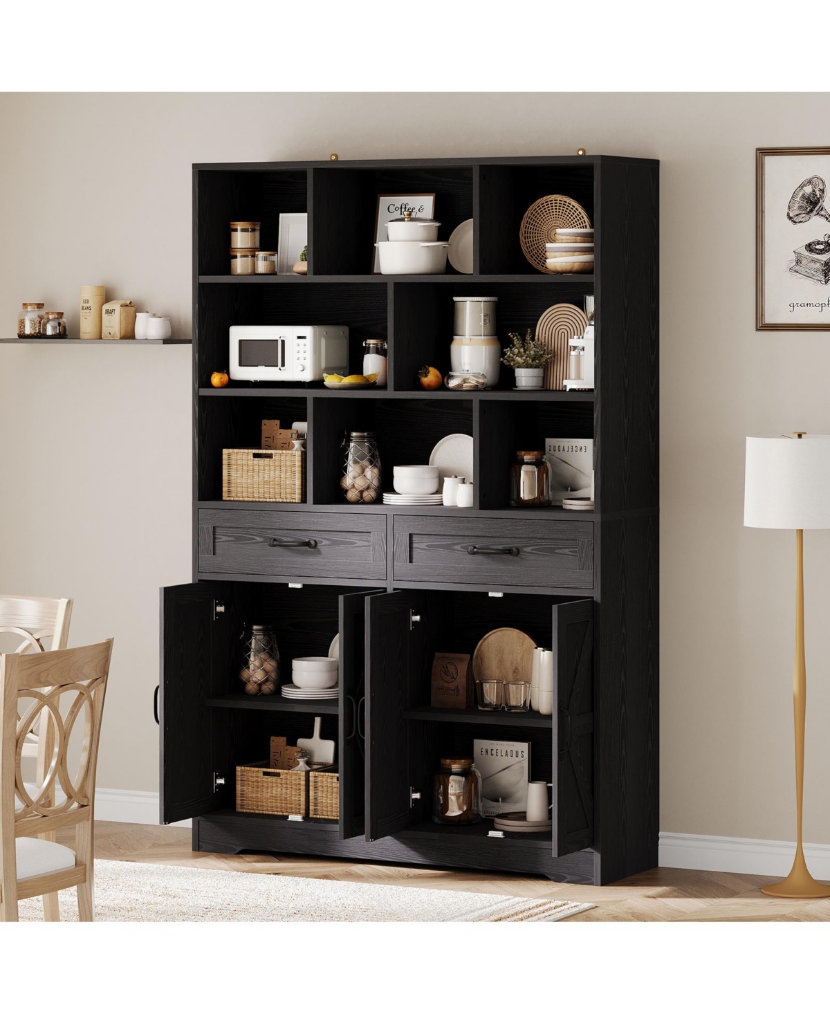 Click here for homfan 71 Inch Tall Bookcase with 8 Open Cubbies... prices