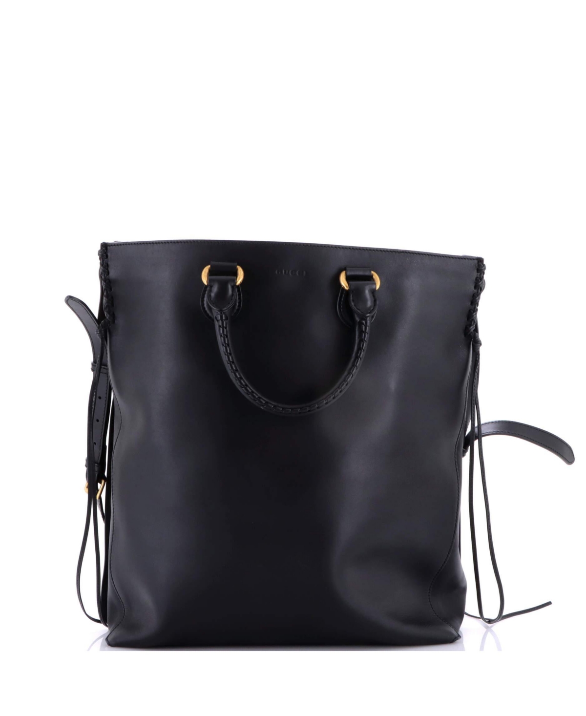 Click here for Pre-Owned Gucci Tall Animalier Tote Leather - Blac... prices