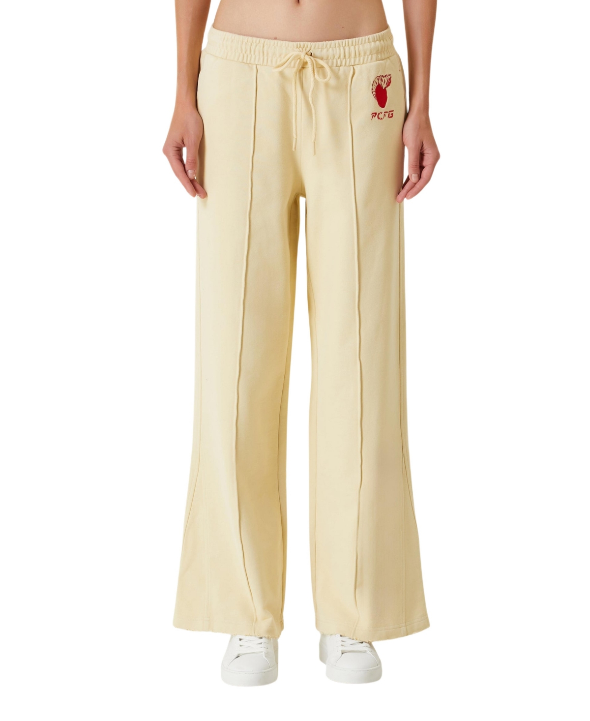 Click here for Pcfg Womens Destroyed Cotton Sweatpants - Beige prices