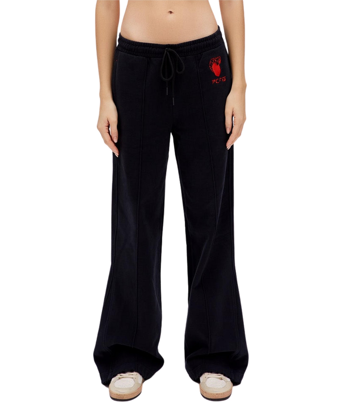 Click here for Pcfg Womens Destroyed Cotton Sweatpants - Black prices