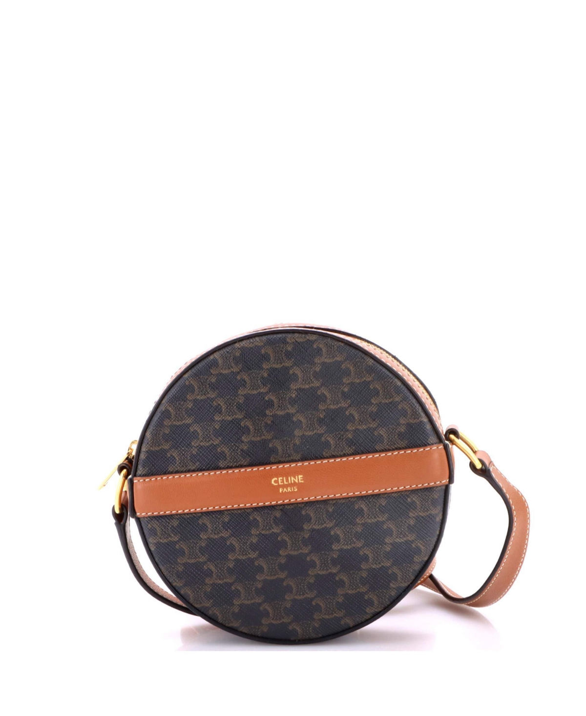 Click here for Pre-Owned Celine Round Purse on Strap Triomphe Coa... prices