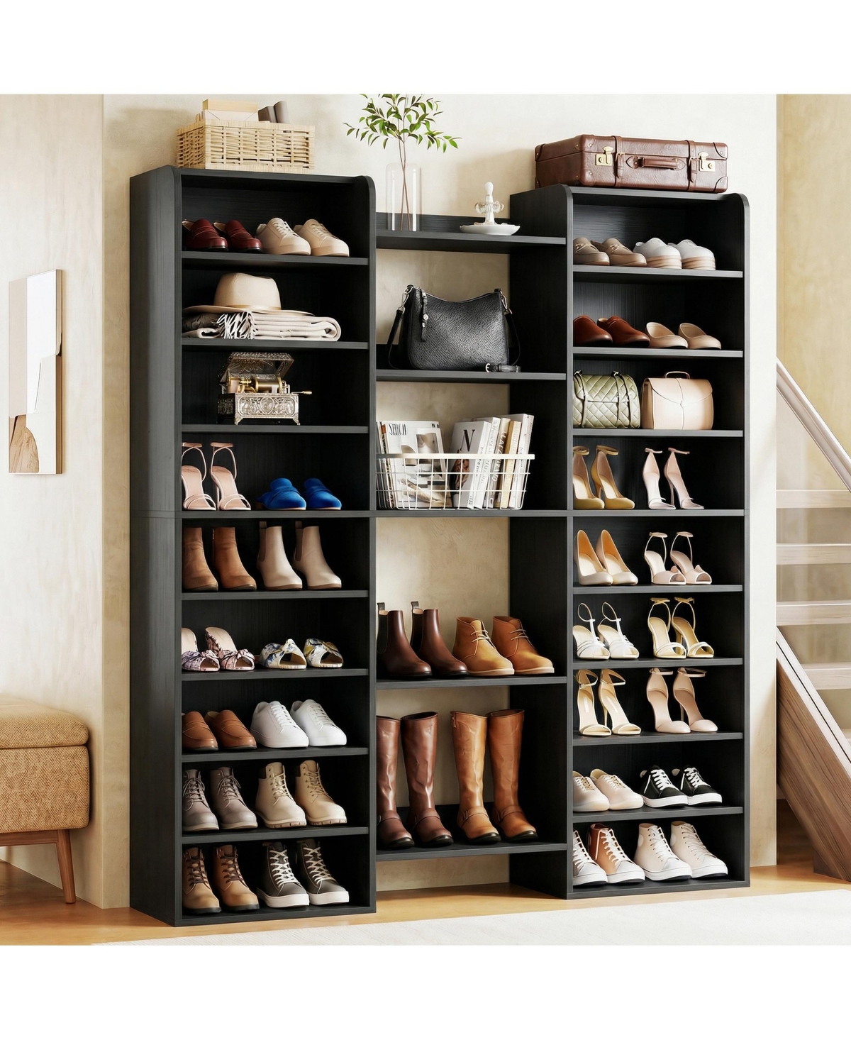 Click here for Aheaplus 10-Tier Wooden Shoes Storage Cabinet with... prices