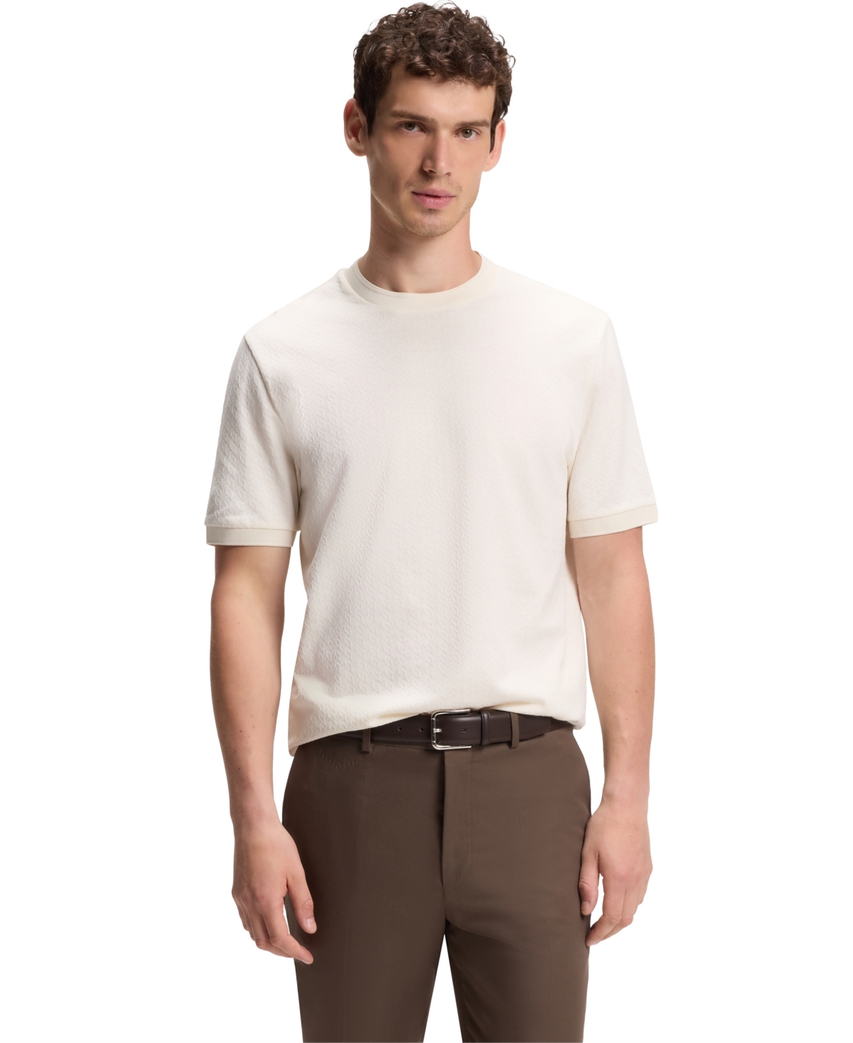 Click here for Boss by Hugo Boss Mens Cotton-Silk Jacquard Regula... prices