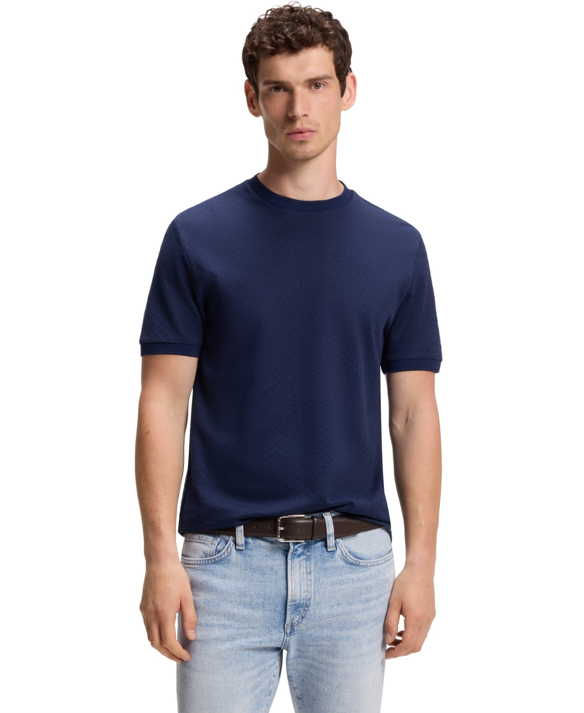 Click here for Boss by Hugo Boss Mens Cotton-Silk Jacquard Regula... prices