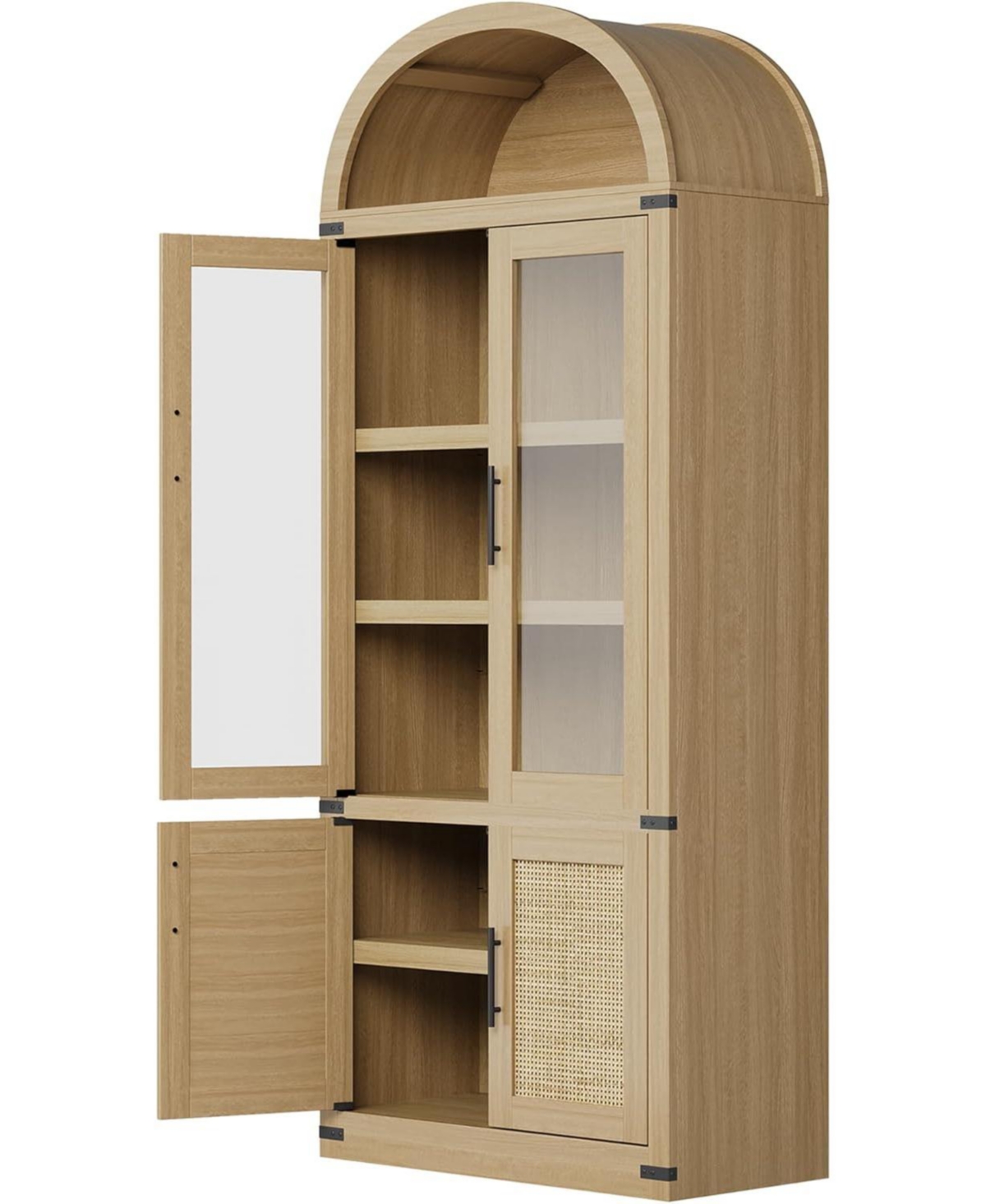 Click here for gaomon 6-Shelf Bookcase with Glass Doors  Modern W... prices