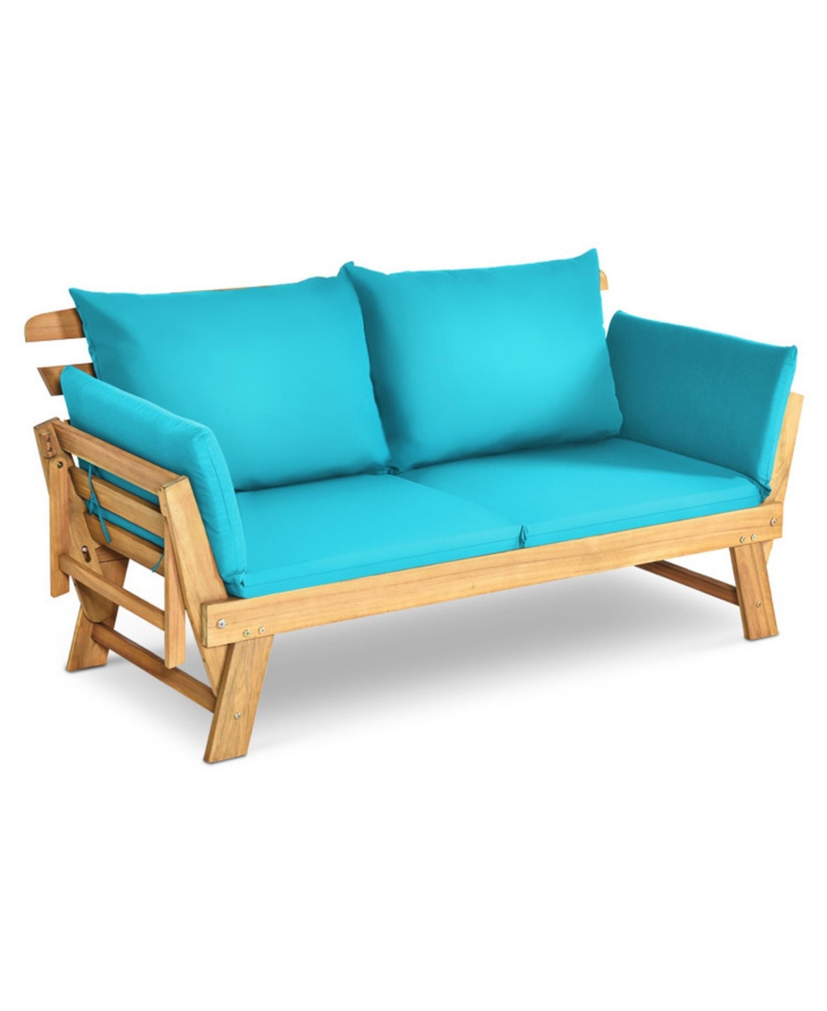 Click here for Gouun Adjustable Acacia Wood Patio Convertible Sof... prices