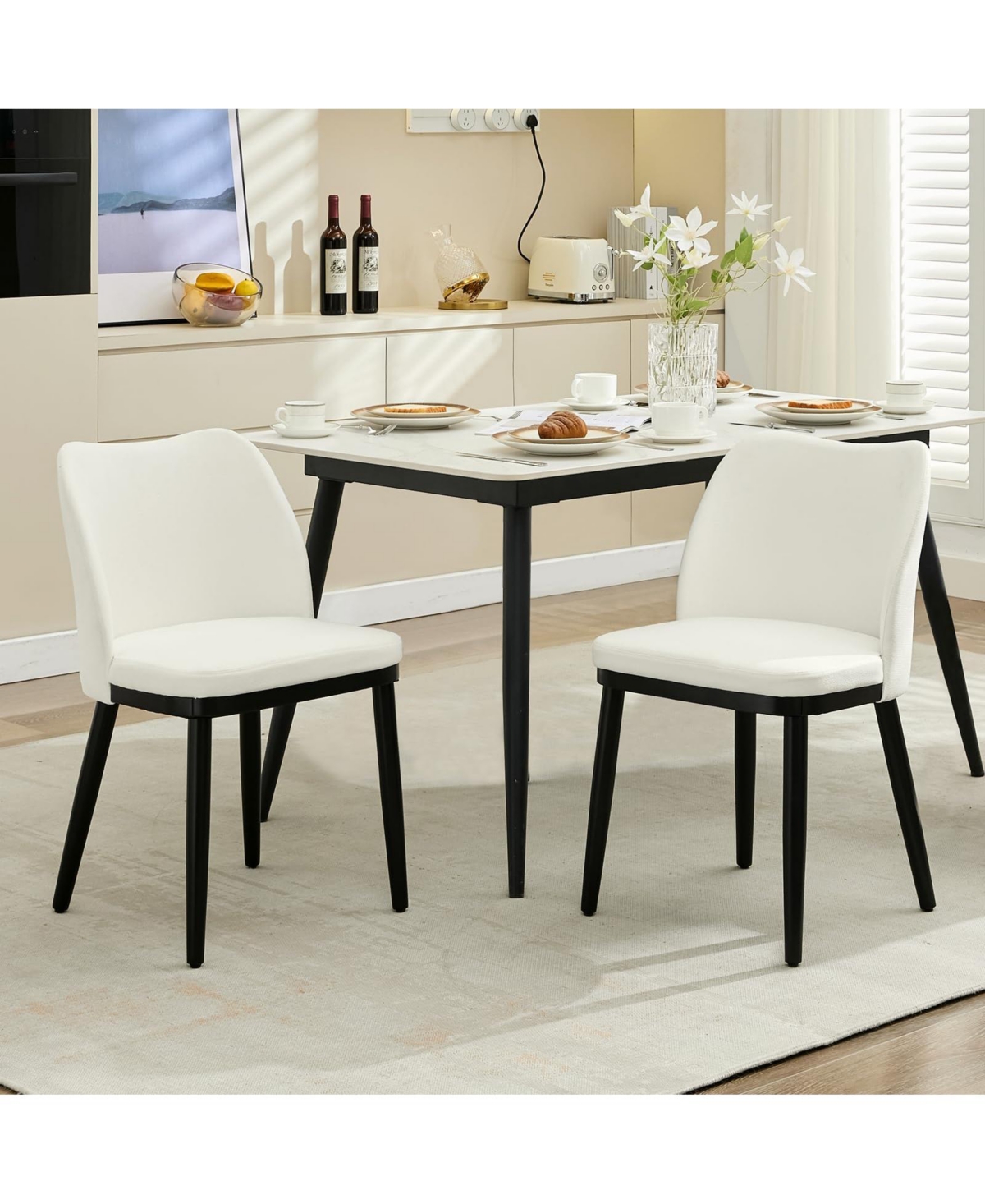 Click here for gaomon Set of 2 Upholstered Fabric Dining Side Cha... prices