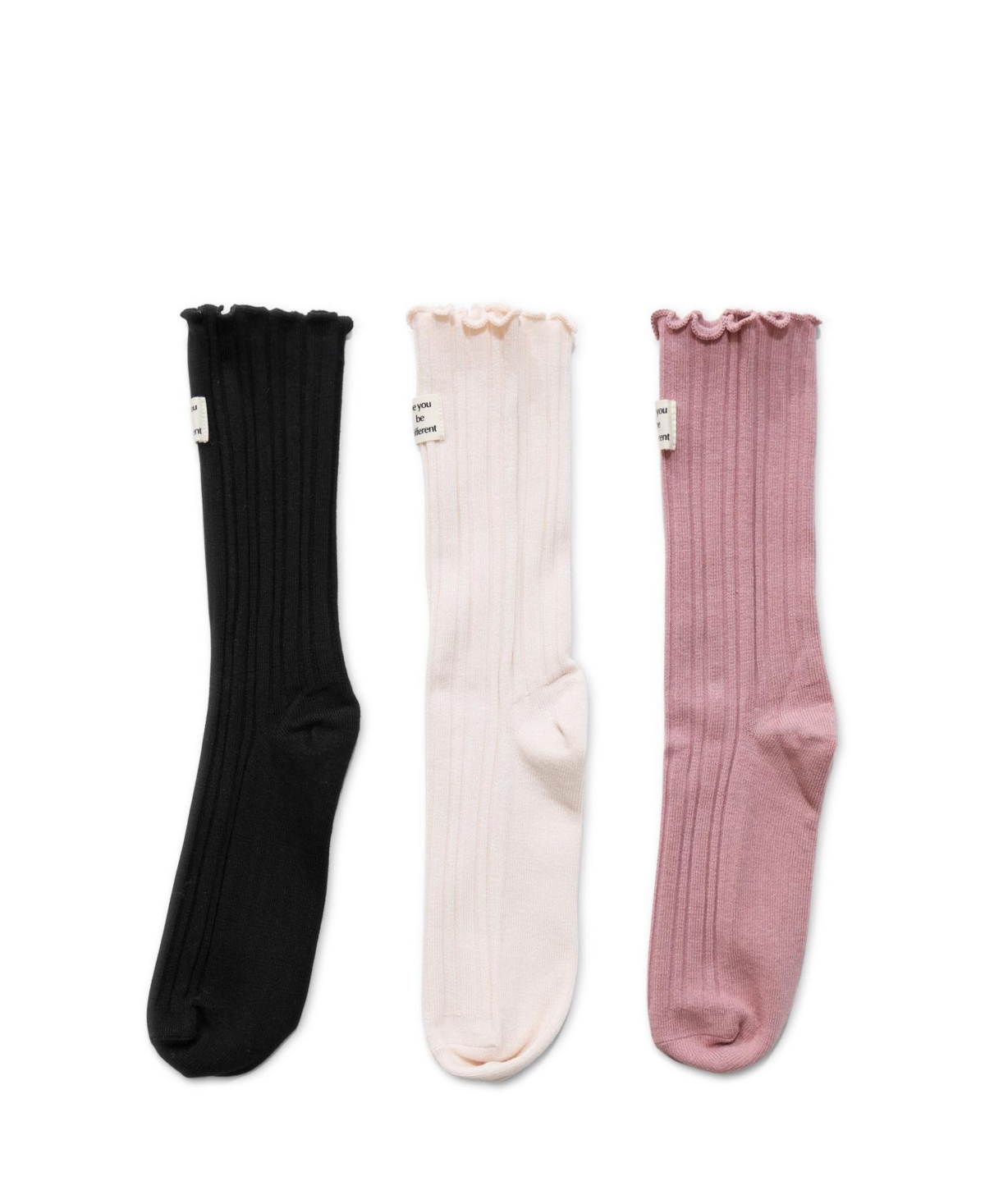 Click here for Belle & Bloom Womens Beloved 3 Pack Socks - Black prices
