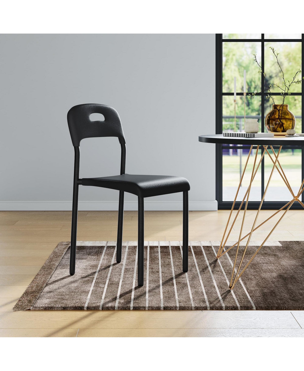 Click here for gaomon Stackable Plastic Dining Chairs with Metal... prices