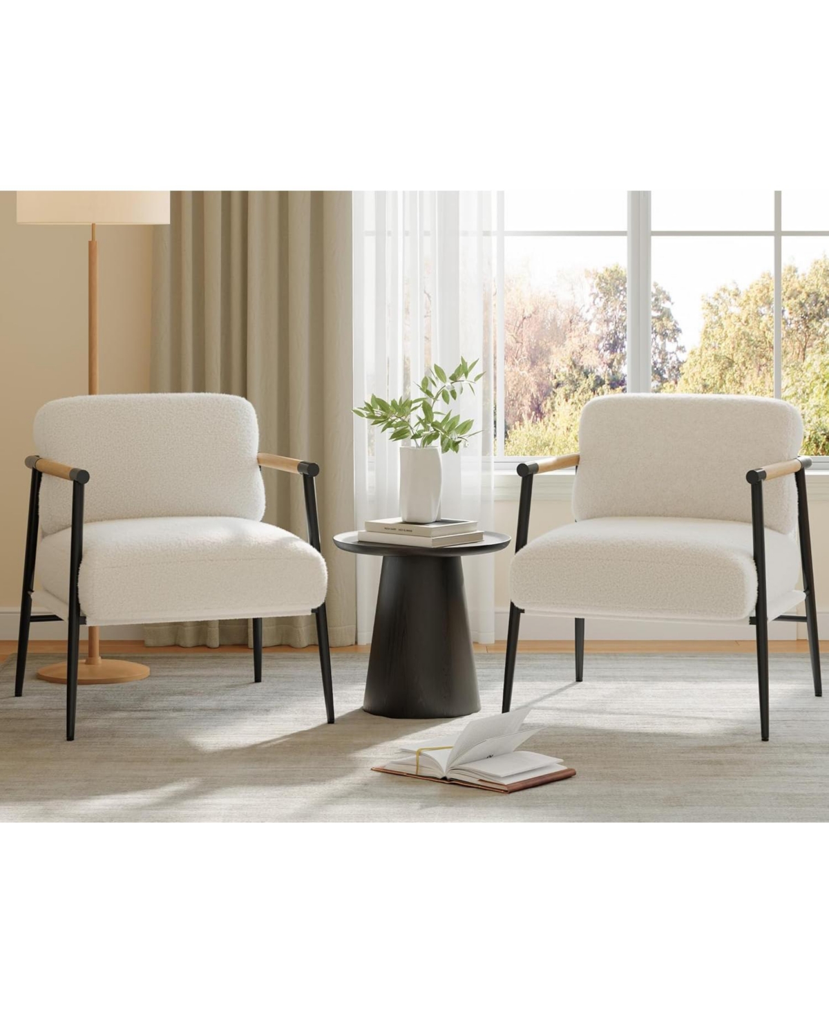 Click here for gaomon Set of 2 Modern Accent Chairs - Cozy Readin... prices