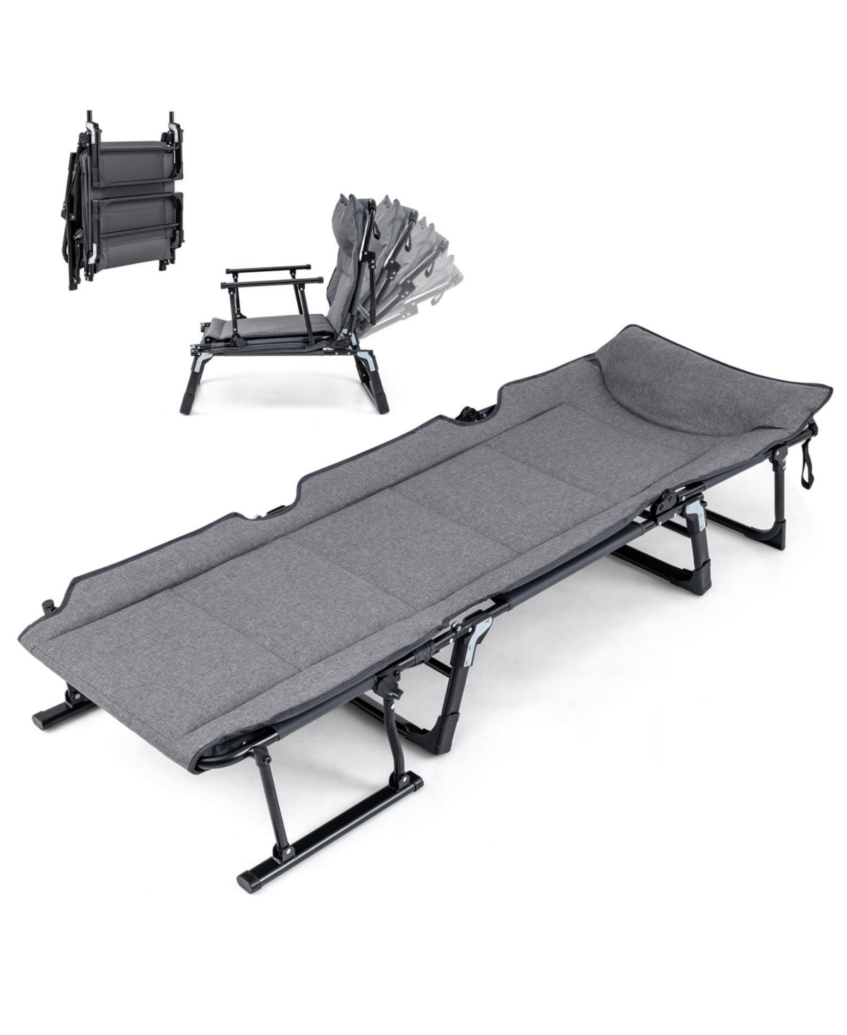 Click here for Mecale 3-in-1 Folding Camping Cot Convertible Sofa... prices