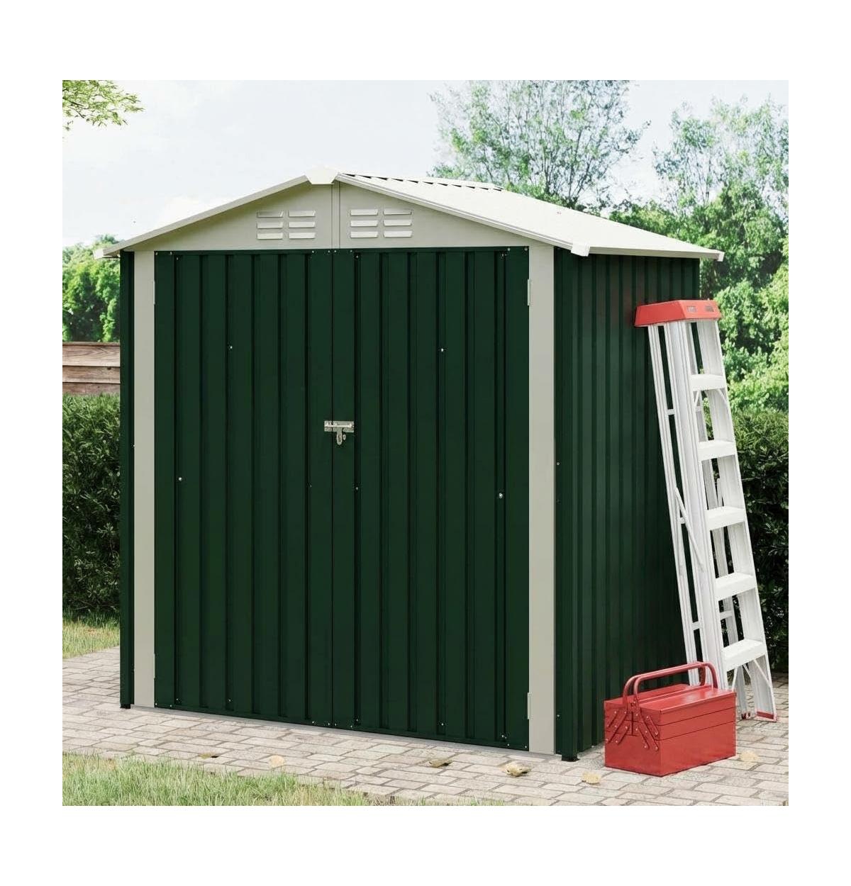 Click here for gaomon 6x4 feet Outdoor Metal Storage Shed  130 Cu... prices