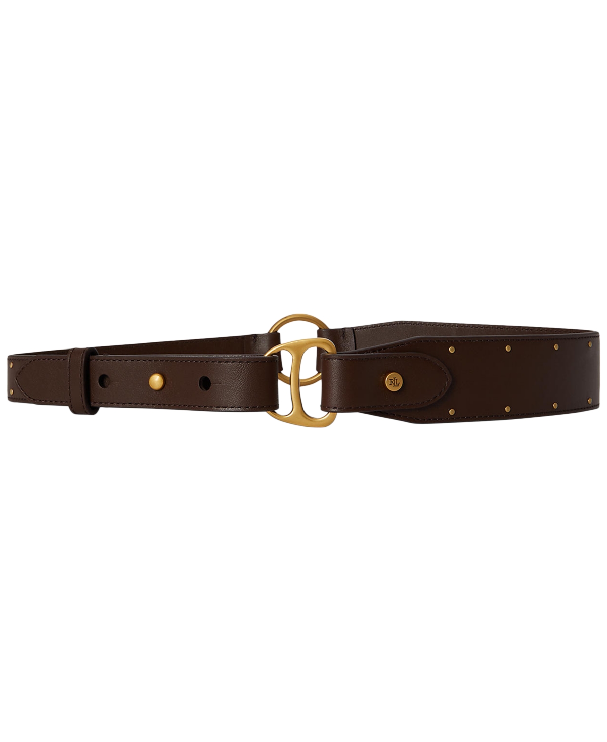 Click here for Lauren Ralph Lauren Studded D-Ring Wide Belt - Che... prices