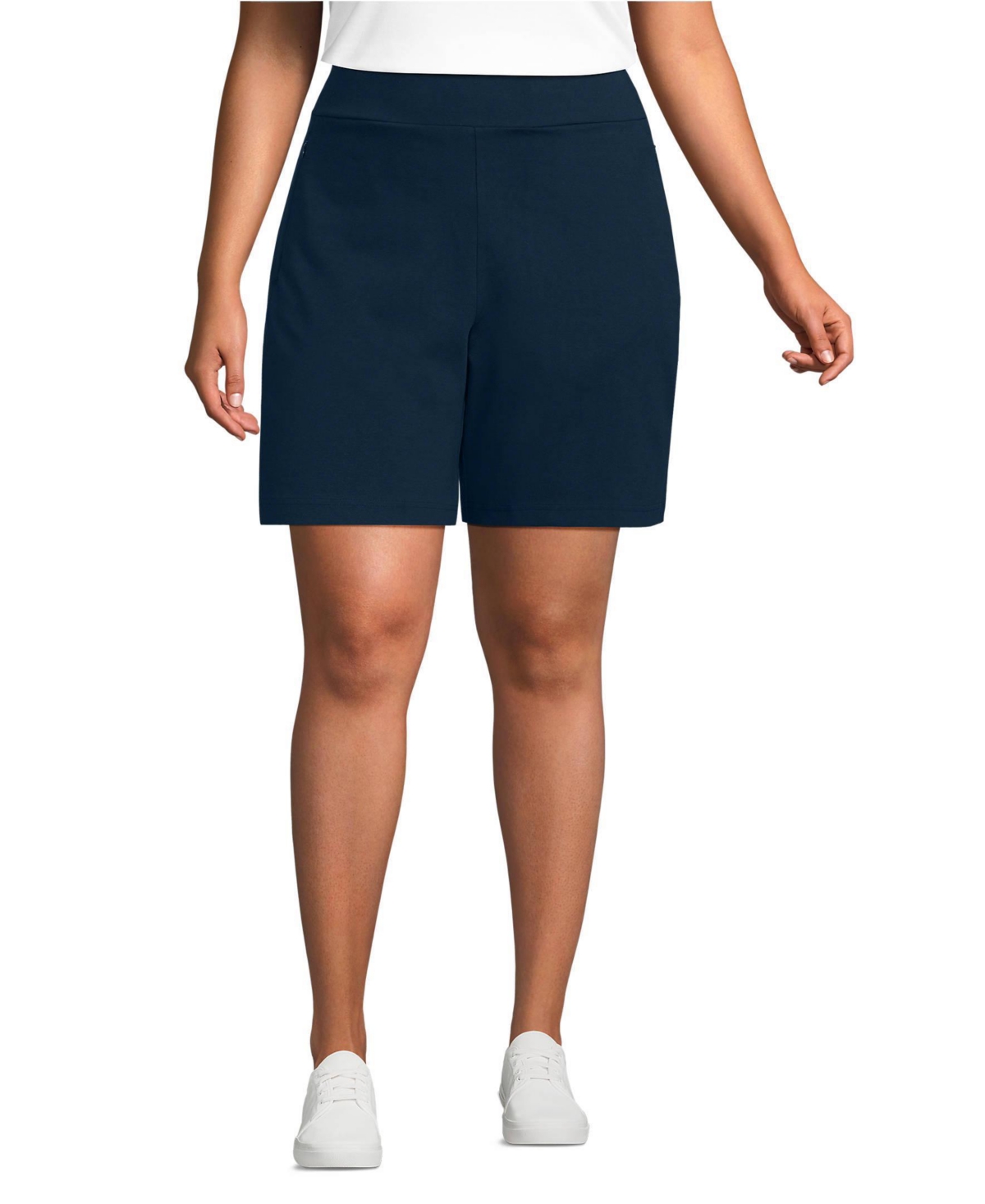 Click here for Lands End Womens Starfish High Rise 7 Shorts - Rad... prices