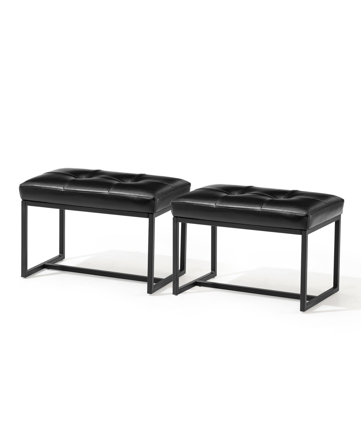 Click here for Glitzhome Modern Thick Leatherette Accent Stool  S... prices