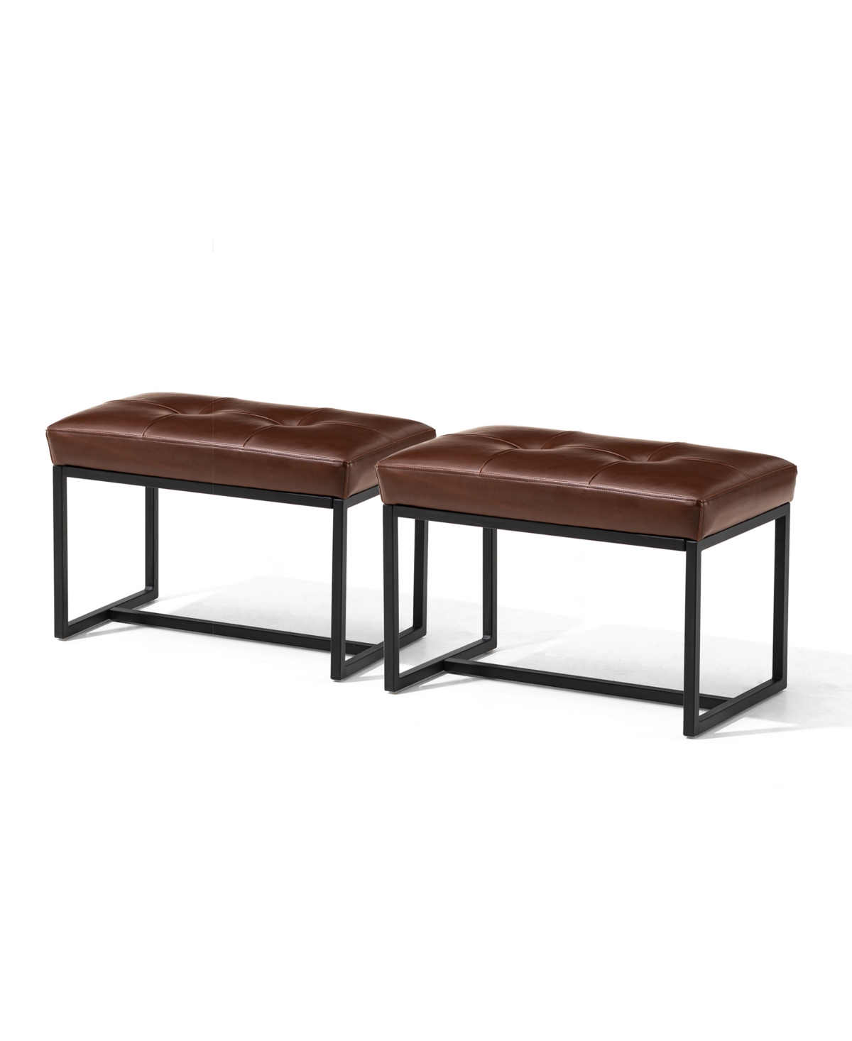 Click here for Glitzhome Modern Thick Leatherette Accent Stool  S... prices