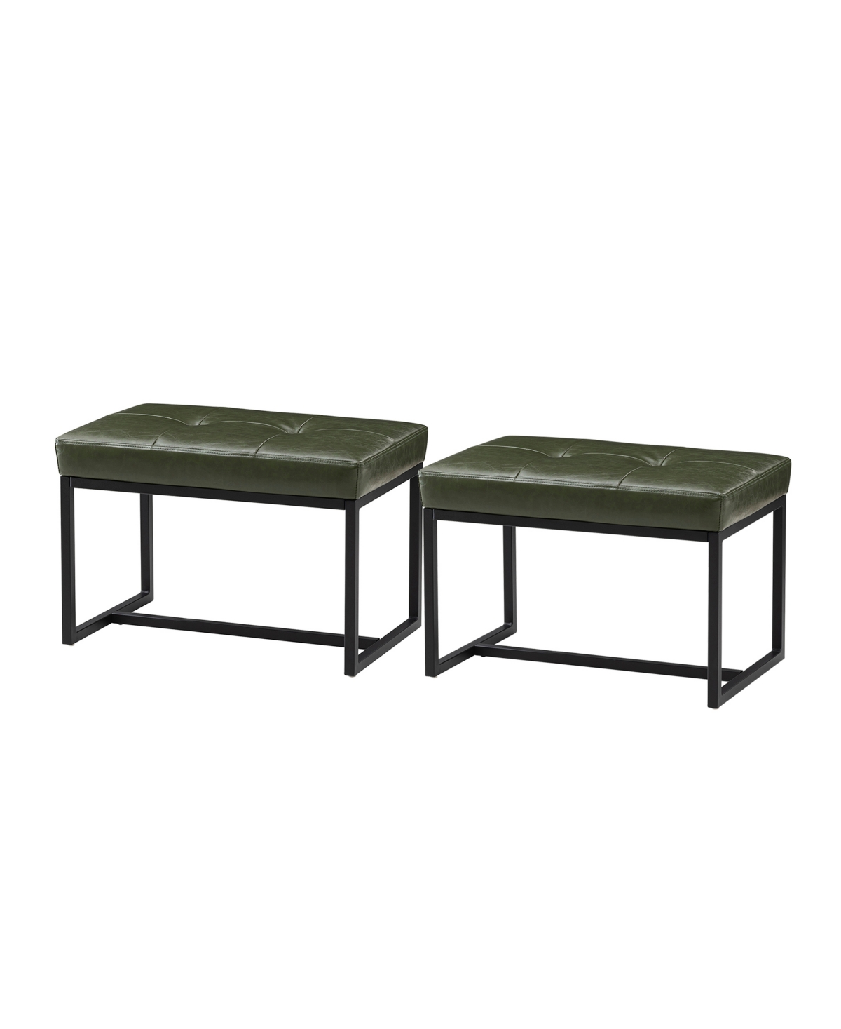 Click here for Glitzhome Modern Thick Leatherette Accent Stool  S... prices