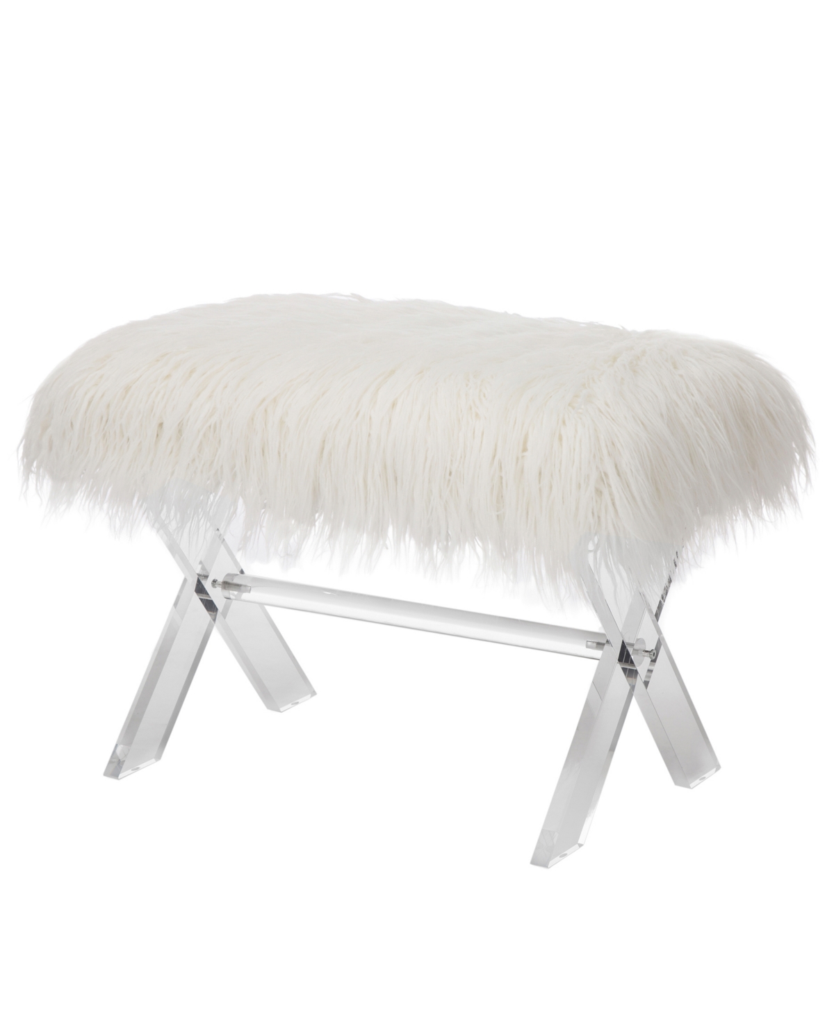 Click here for Glitzhome 18.5 Acrylic Blending Style Bench - Whit... prices
