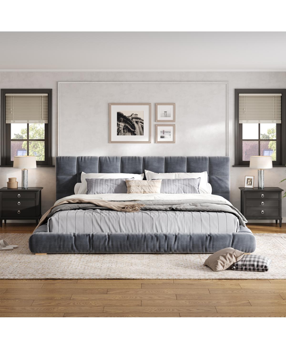 Click here for Streamdale Furniture Upholstered Velvet Platform B... prices