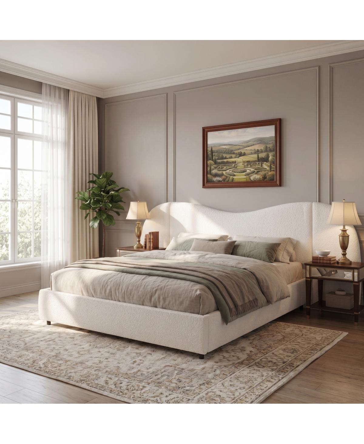 Click here for Streamdale Furniture Boucle Upholstered Bed Frame... prices