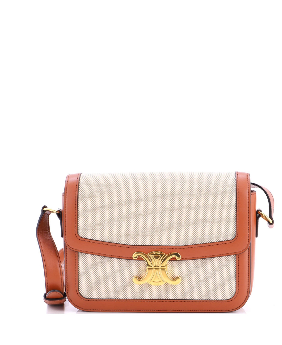 Click here for Pre-Owned Celine Medium Triomphe Shoulder Bag Canv... prices