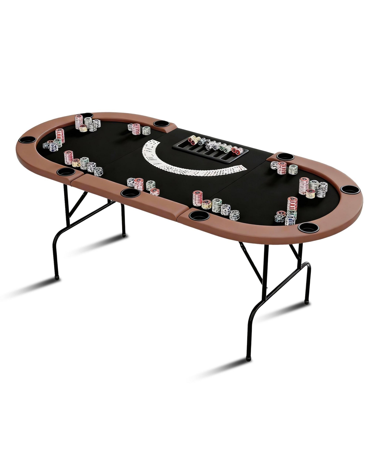 Click here for homfan Poker Table with Collapsible Legs Water-Res... prices