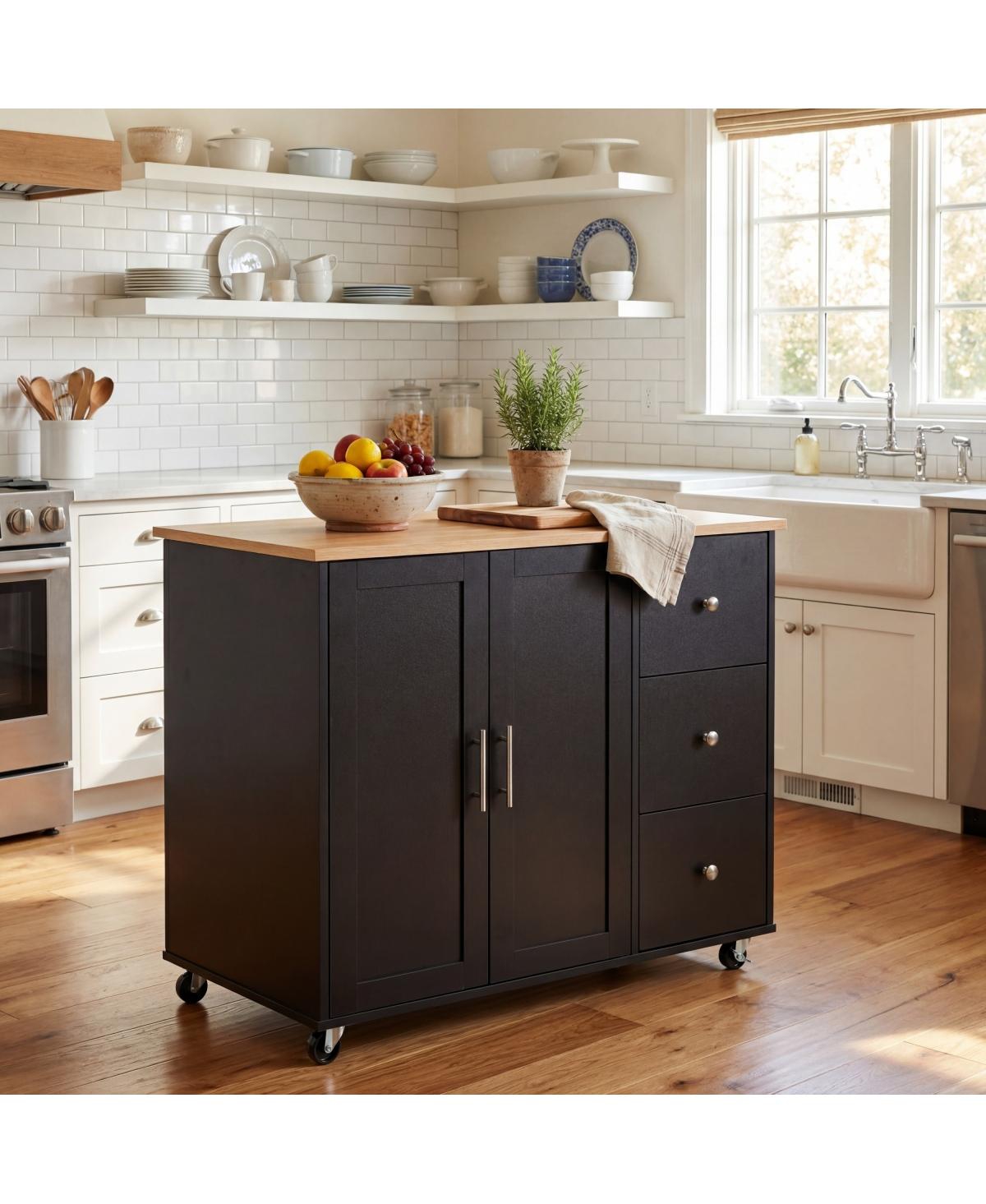Click here for Streamdale Furniture Mobile Kitchen Island with St... prices