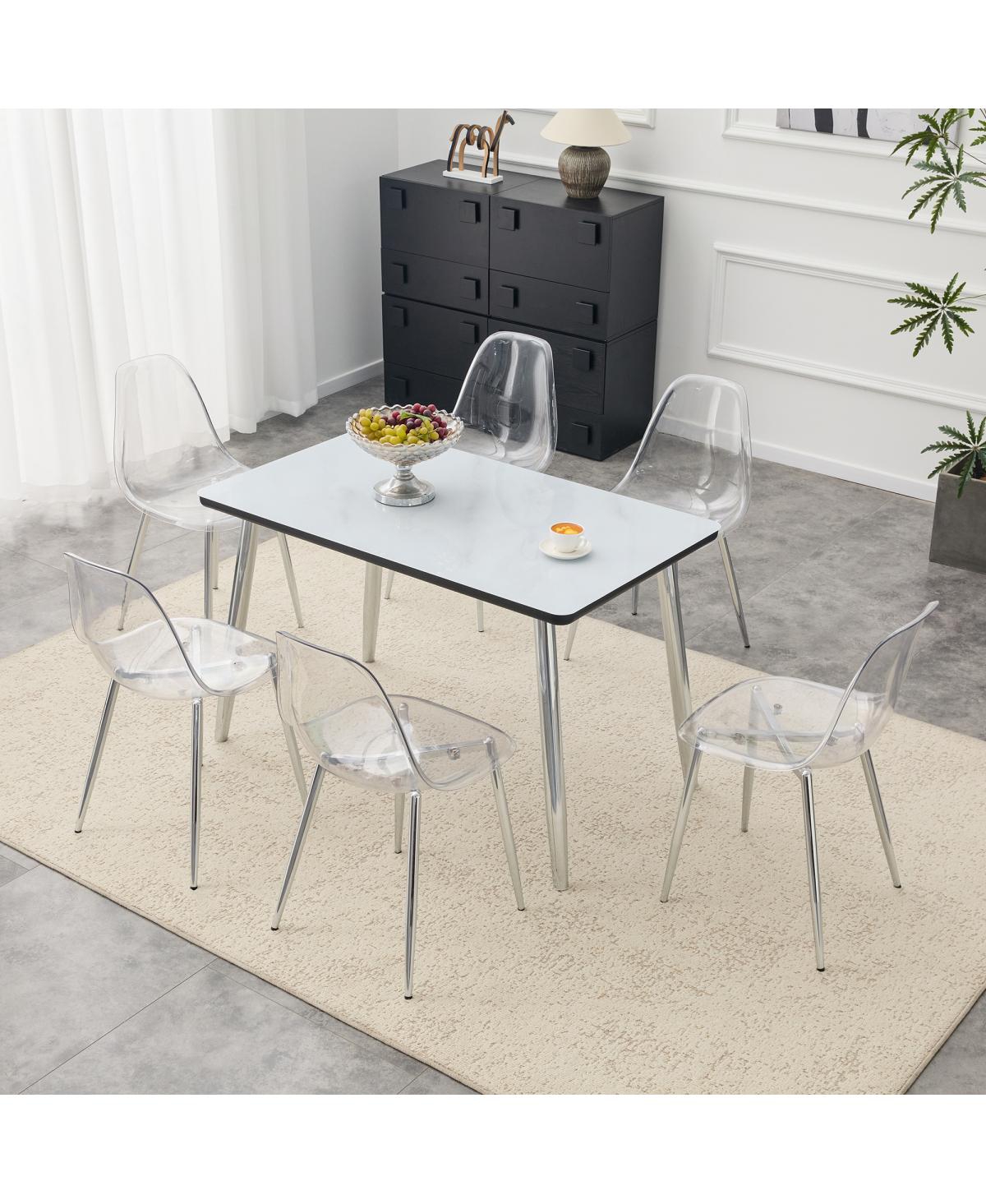 Click here for Streamdale Furniture Marble Glass Dining Table wit... prices