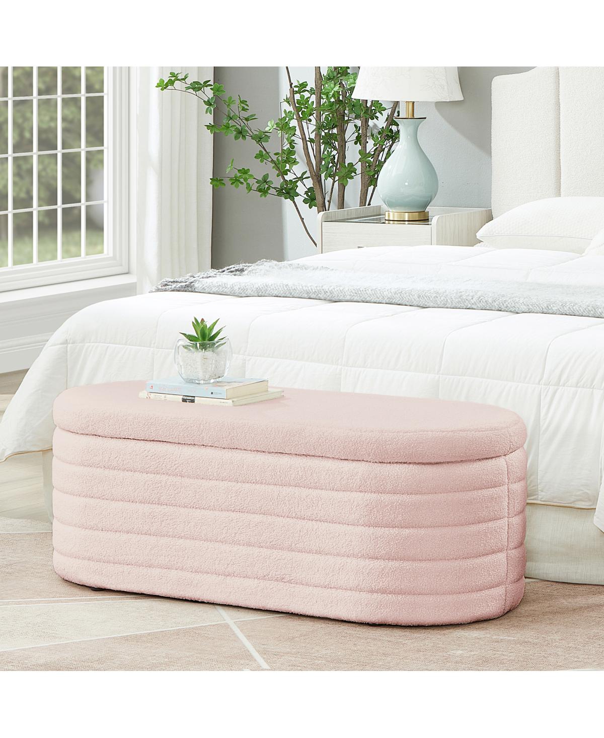 Click here for Streamdale Furniture Modern Oval Upholstered Stora... prices