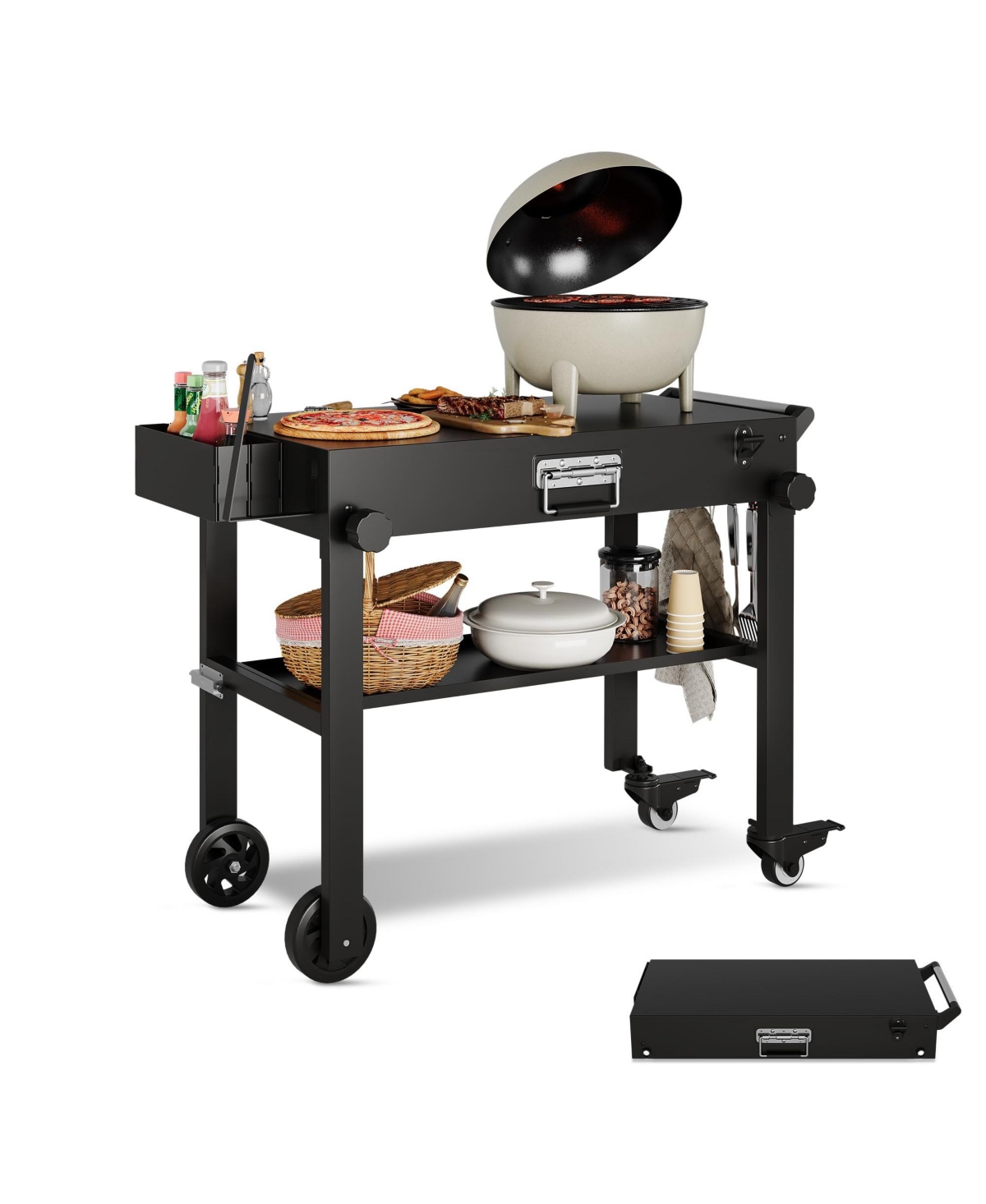 Click here for Xo Heavy Duty Outdoor Grill Cart with Foldable She... prices