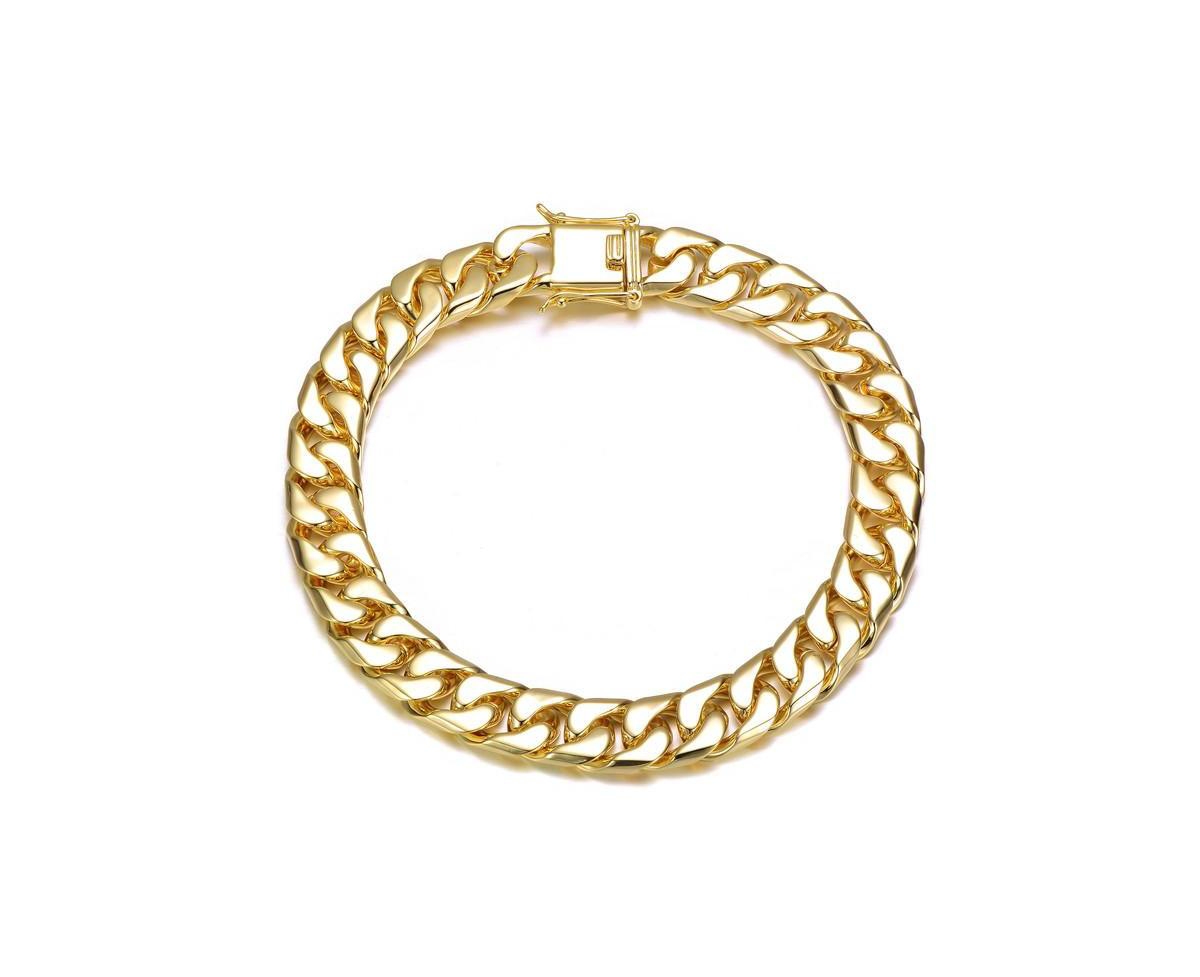 Click here for Rachel Glauber Timeless Mens 14K Gold Plated Curb... prices