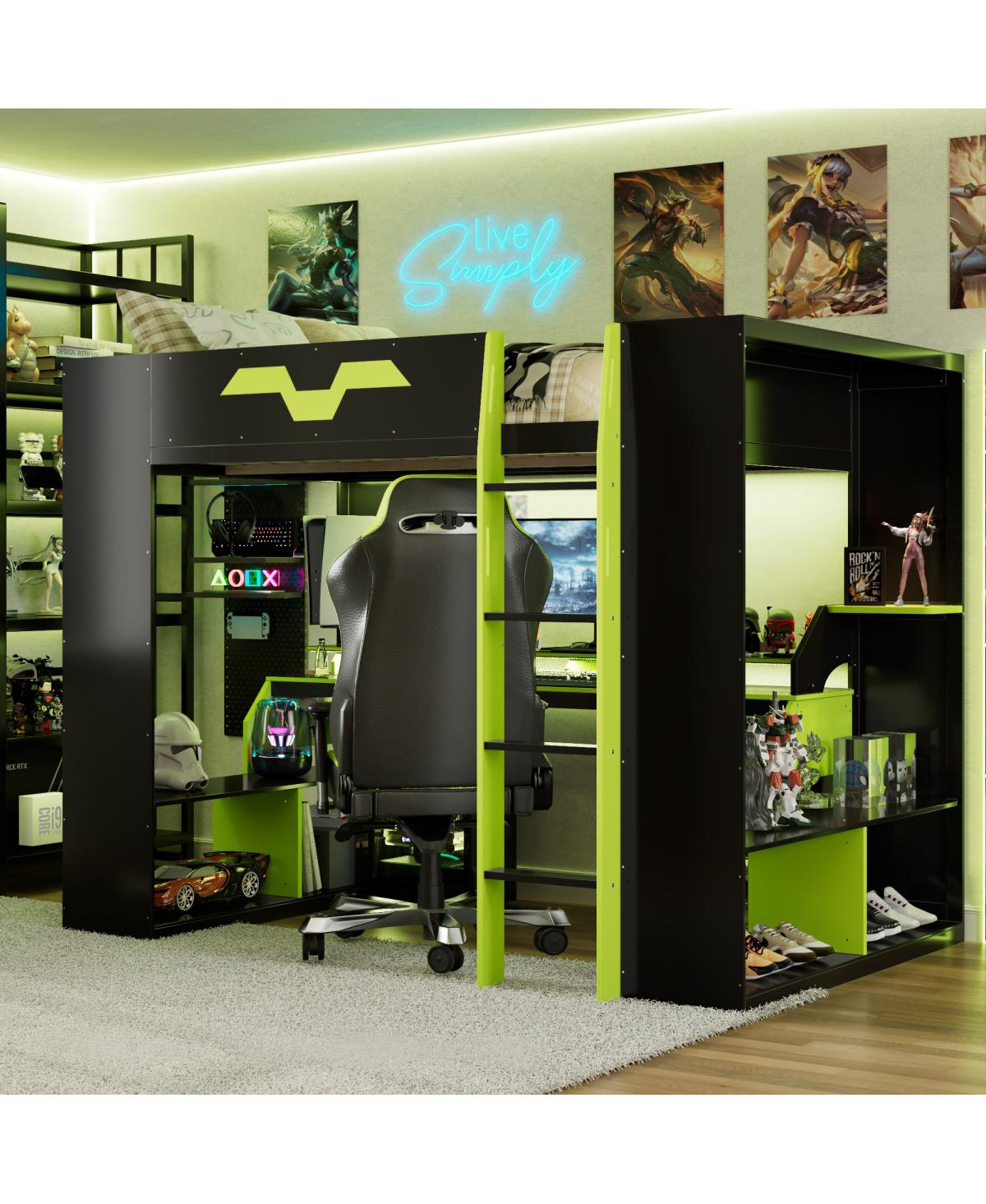 Click here for Streamdale Furniture Loft Bed with Power  Usb-c  C... prices