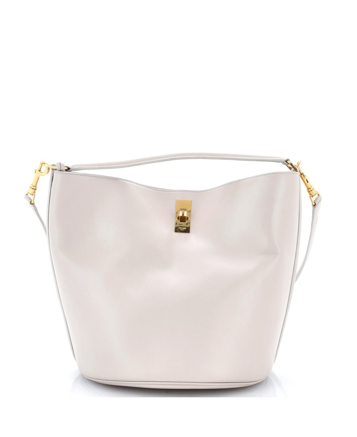 Click here for Pre-Owned Celine Bucket 16 Bag Leather - Grey prices