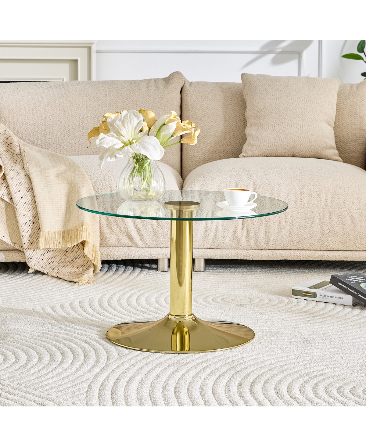 Click here for Streamdale Furniture 27.5 Round Tempered Glass Cof... prices